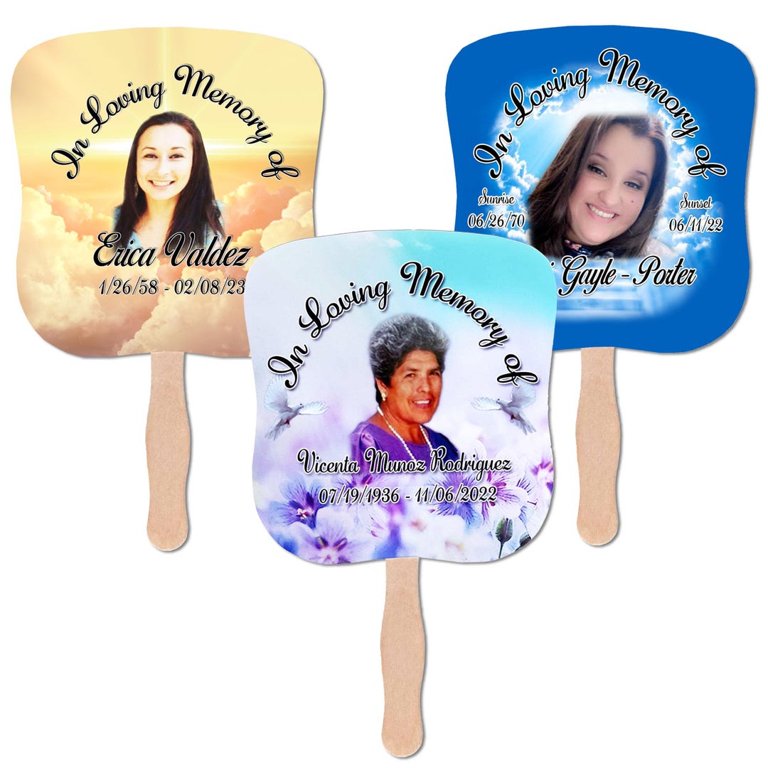 In Loving Memory of Memorial Fans - Etsy