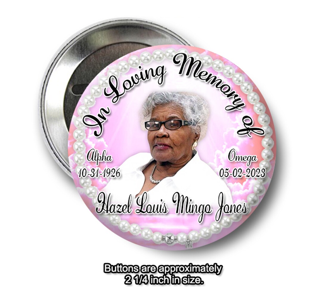 In Loving Memory of Rest in Peace 2 Inch Pin Back Pink Buttons - Etsy
