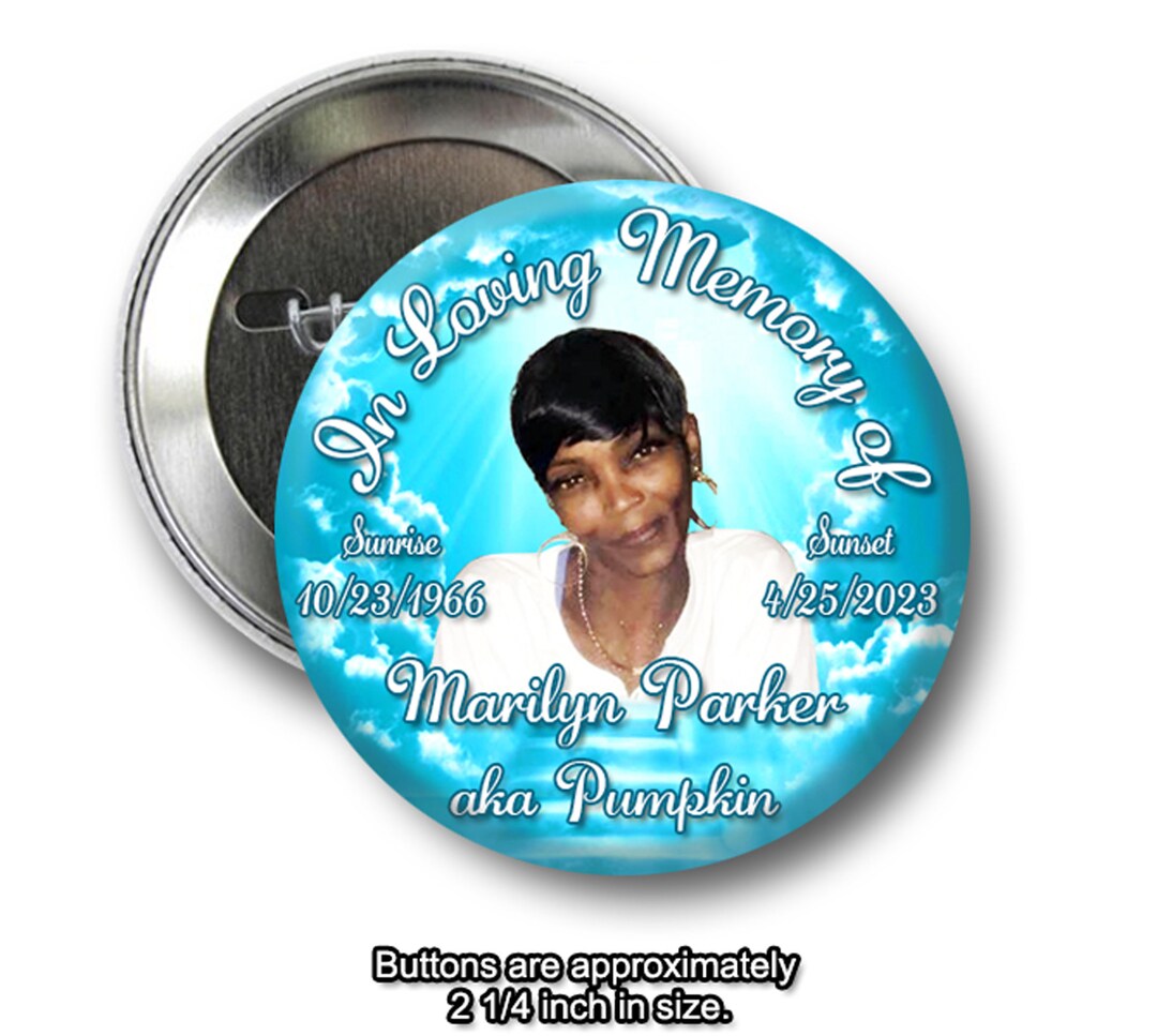 In Loving Memory of Rest in Peace 2 Inch Pin Back Turquoise Buttons - Etsy