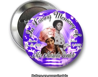 In Loving Memory of Pin Back Buttons, Memorial Pin Back Buttons, Rest ...