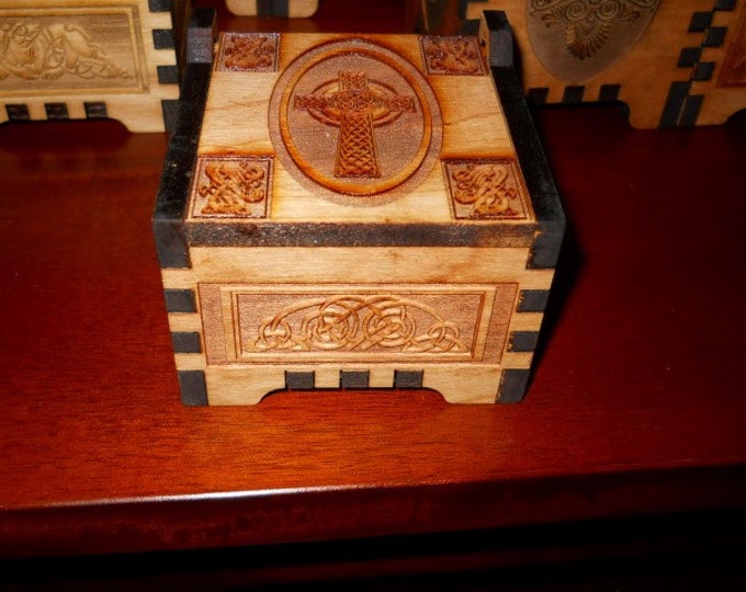 Celtic Cross Box in Cherry - Etsy