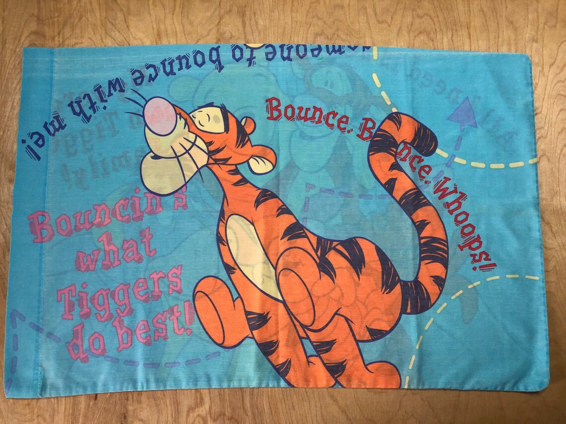 Vintage 2 Tigger Pillow Cases Winnie the Pooh Disney Walt - Etsy