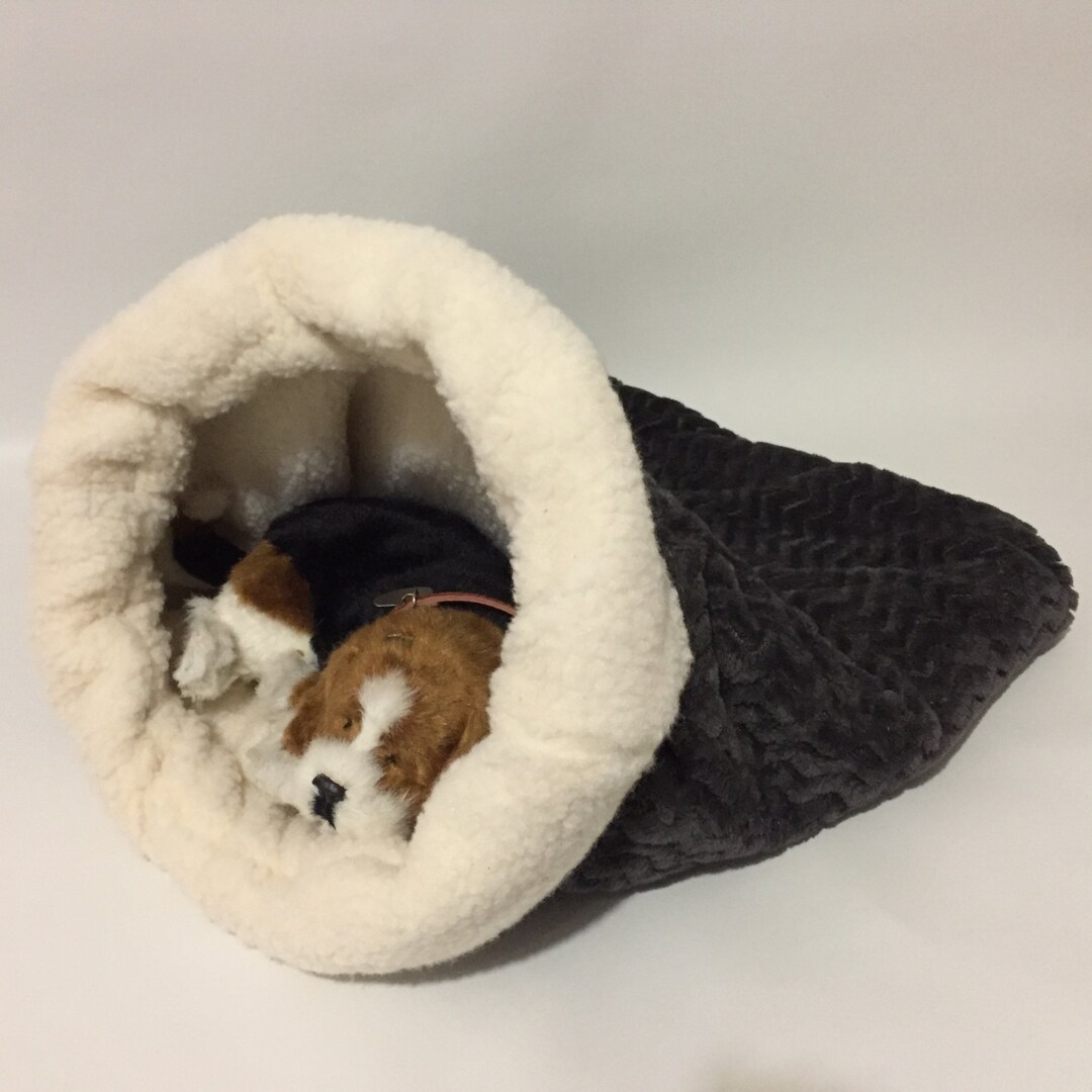 Snuggle Den, Gray, Grey, Pet Bed, Sleeping Bag, Den, Burrow Bed. Dog ...