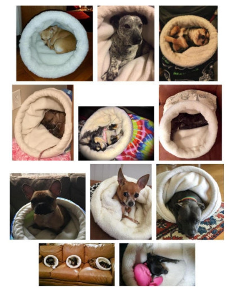 Snuggle Den Brown Faux Fur Pet Bed Sleeping Bag Den - Etsy