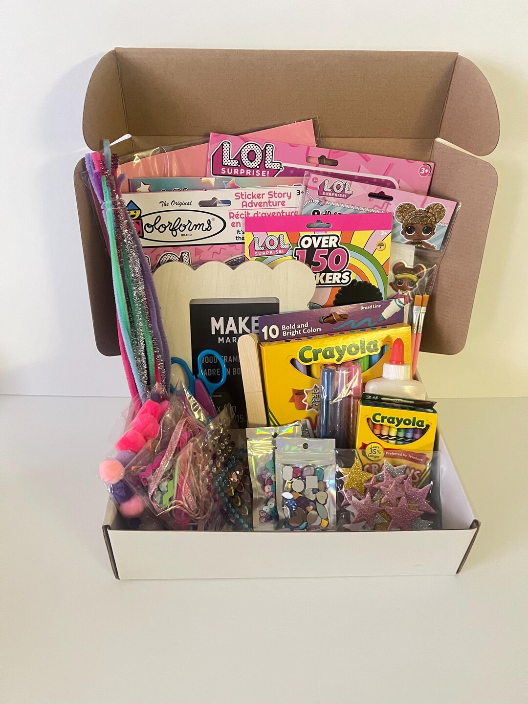 Girls Arts and Crafts Activity Box Creative Fun for Kids Busy Box for ...