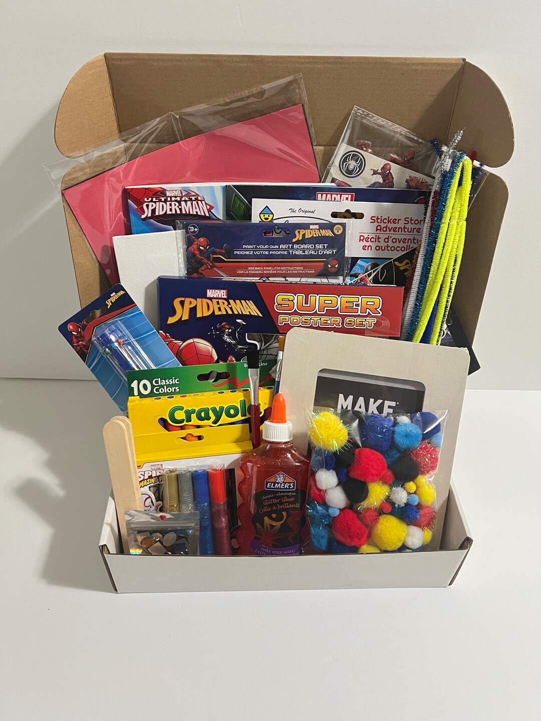 Spiderman Art Activity Box, Superhero Arts and Crafts Kit, Creative Fun ...