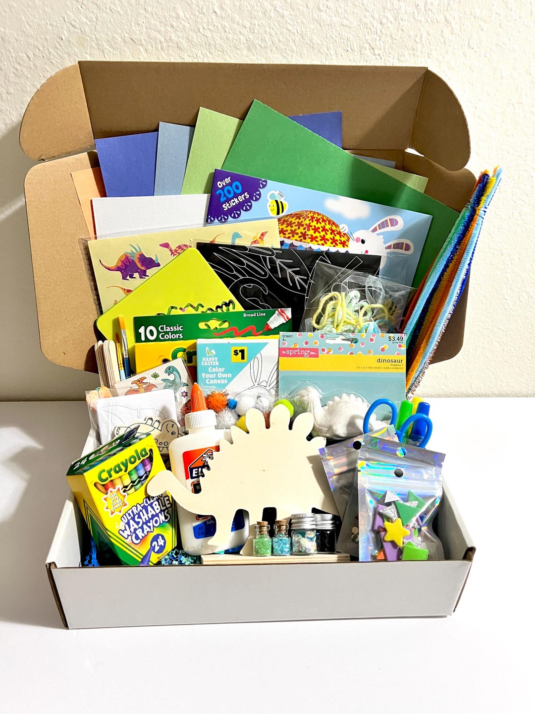 Dino Easter Craft Box, DIY Dinosaur Easter Activity Kit, Arts and Craft ...