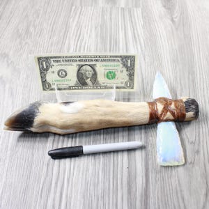 Deer Foot Handle Opalite Head Ornamental Tomahawk #4956 Mountain Man ...