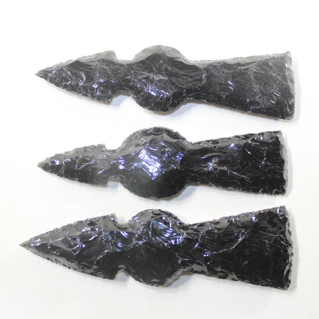 3 Obsidian Ornamental Tomahawk Heads 0842 Ax Axe Hatchet - Etsy