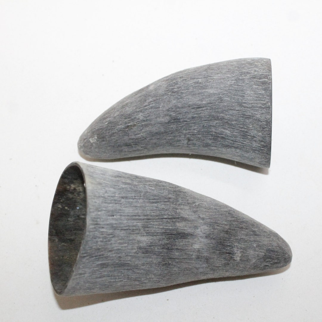 2 Raw Unfinished Cow Horn Tips 7515 Natural Colored - Etsy
