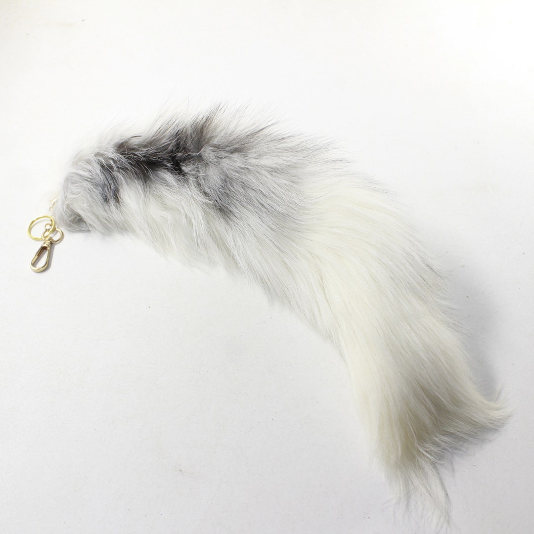 Marble Fox Tail Keyring 983-2 Taxidermy Keychain Tassel Bag Tag - Etsy