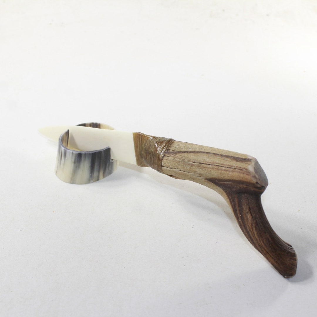 Ghost Wood Handle Bone Blade Ornamental Knife 33930 Mountain Man Knife ...
