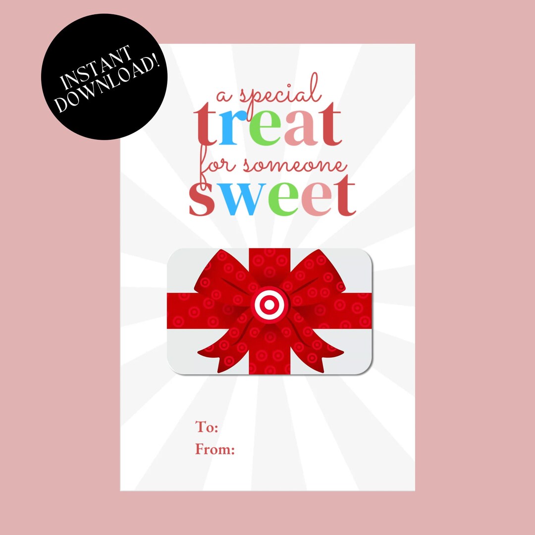 PRINTABLE Gift Card Holder -- Instant Download - 5x7 - A Special Treat ...