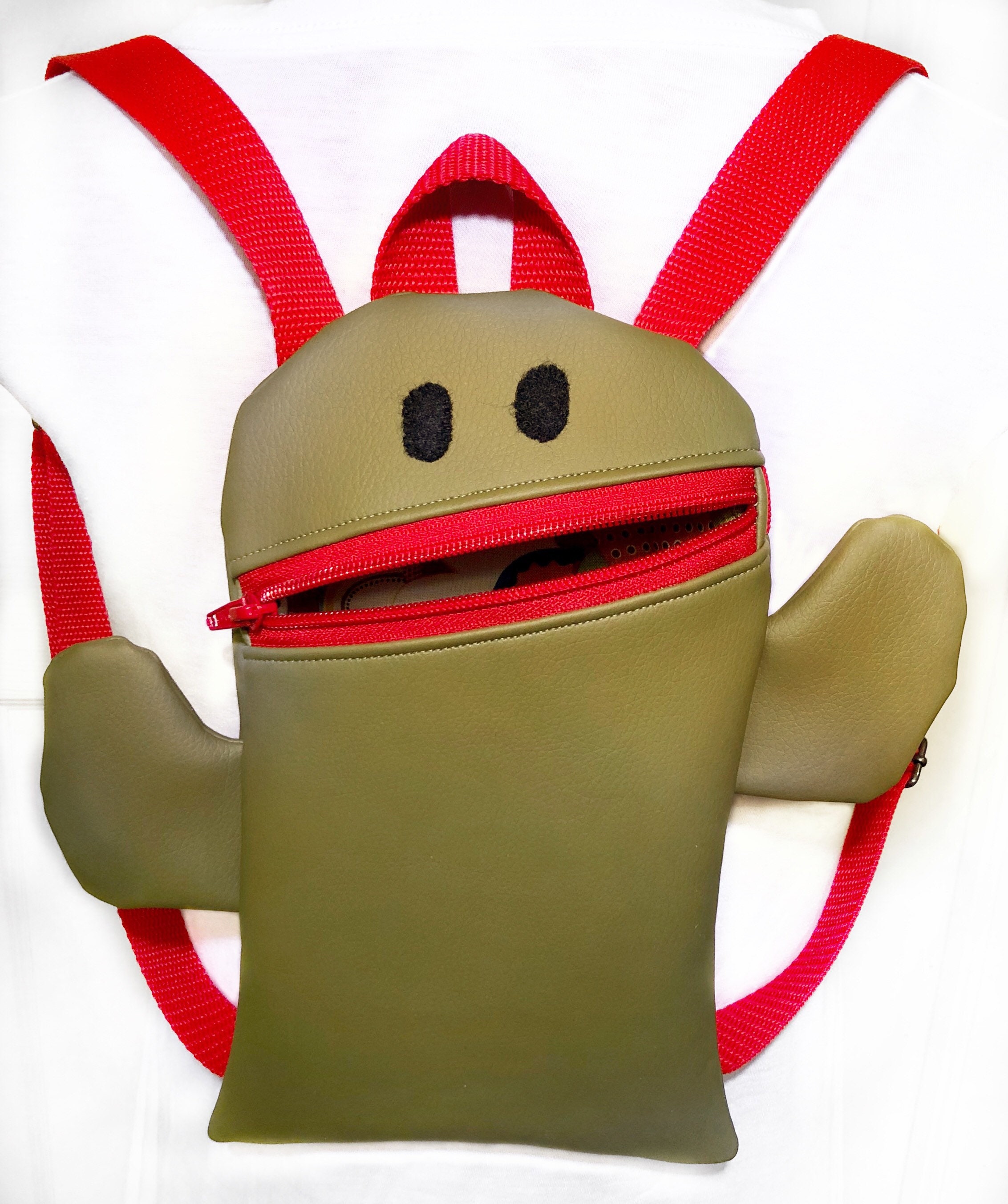 Vegan Leather Backpack Cactus Pleather Fashion Backpack | Etsy