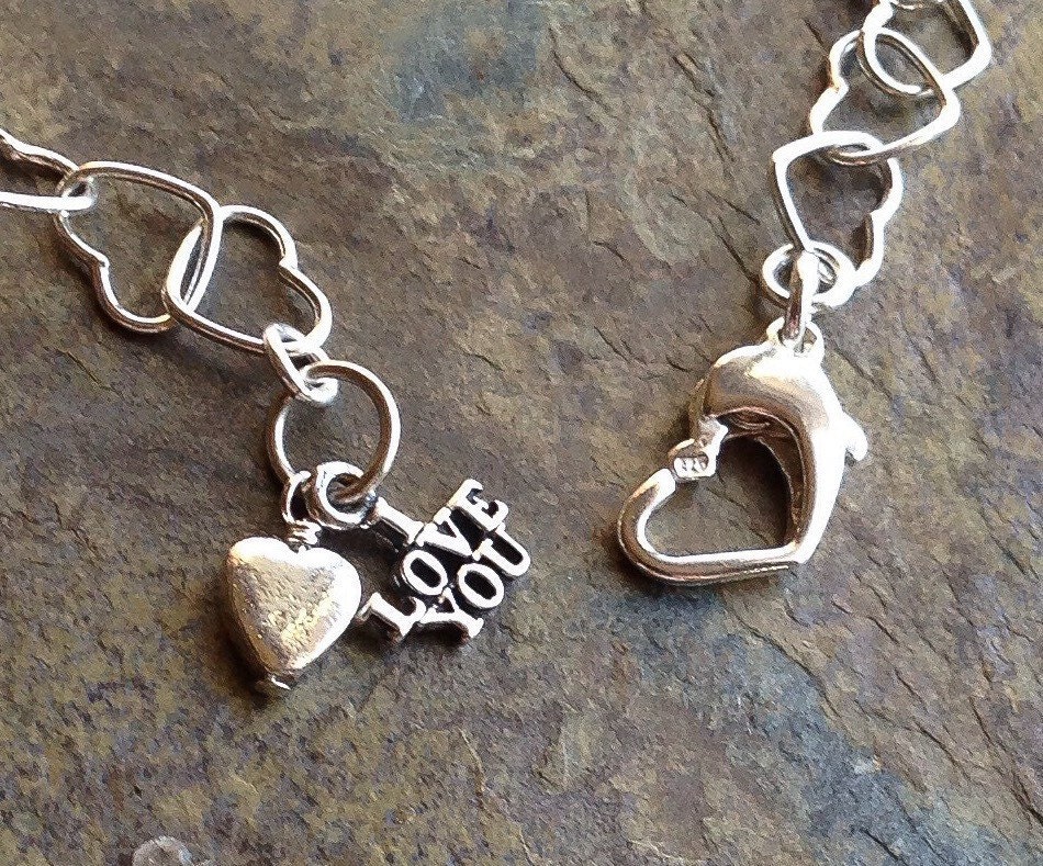 Heart Bracelet in Sterling Silver, Valentine'sday, Handmade Jewelry ...