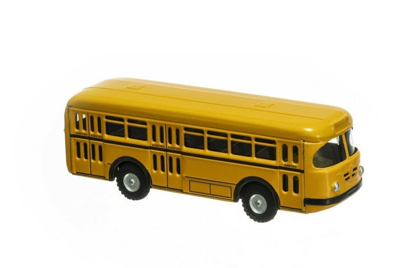 Clockwork Yellow School Bus Tin Toy Made Hand Made Tin Toy New - Etsy