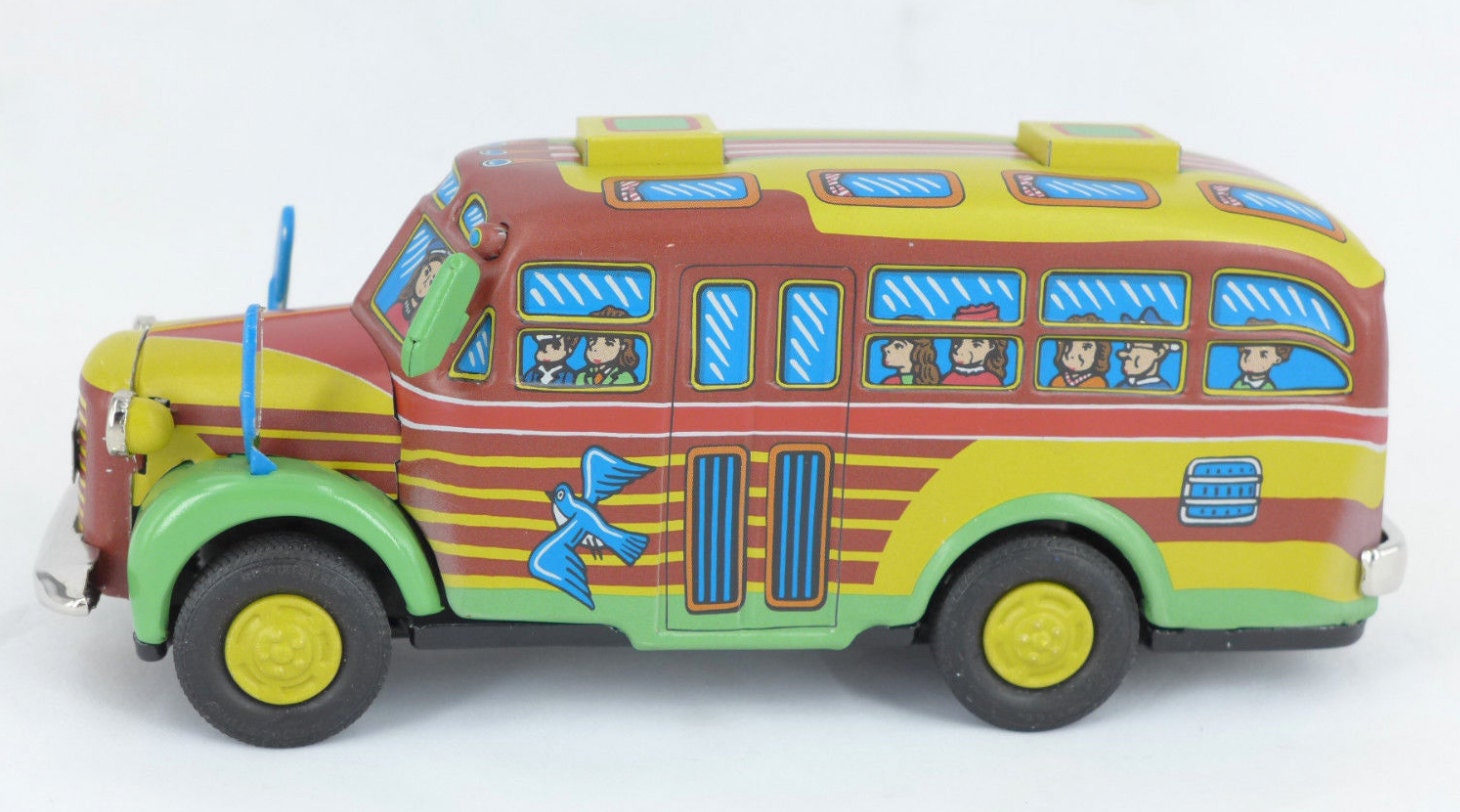 School Bus Tin Toy Made in Japan Perfect Condition With Box - Etsy Canada