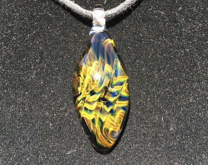 Gold Fumed Glass Pendant - Etsy