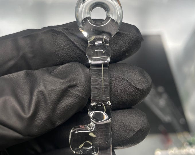Handmade Glass Key- Clear Glass Key Sculpture or Necklace Pendant ...