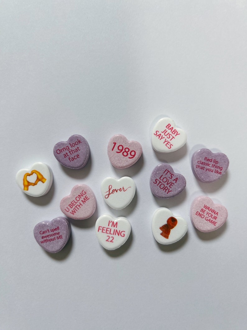Taylor Swift Custom Candy Heart Cubes - Swiftie Party Favors, Valentine ...