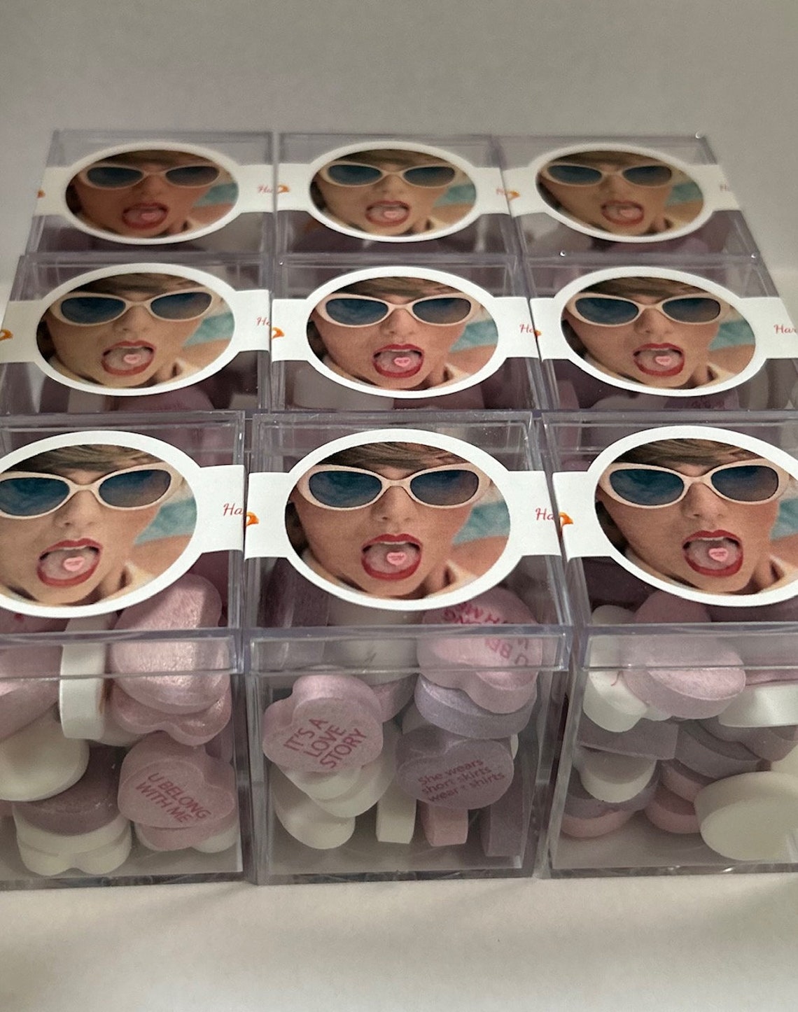 Taylor Swift Custom Candy Heart Cubes - Swiftie Party Favors, Valentine ...