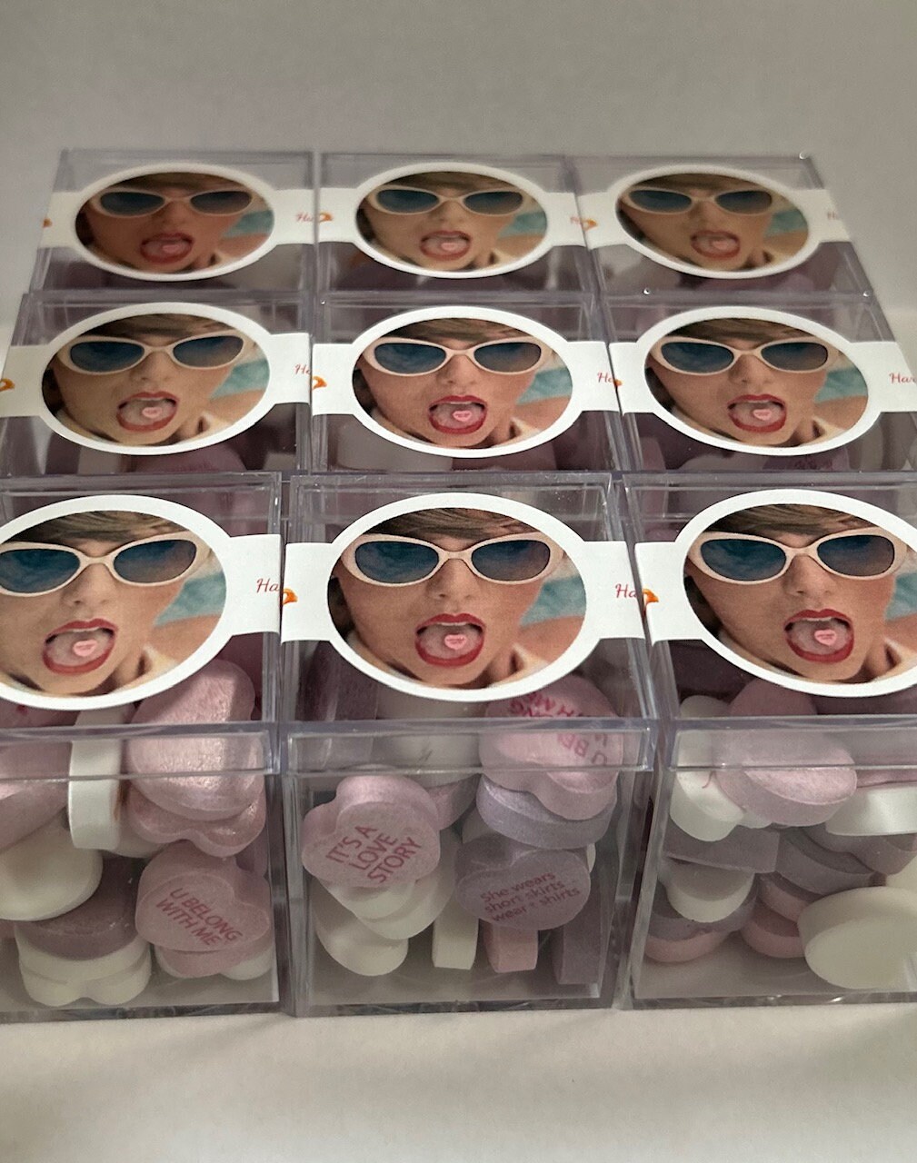 Taylor Swift Custom Candy Heart Cubes - Swiftie Party Favors, Valentine ...