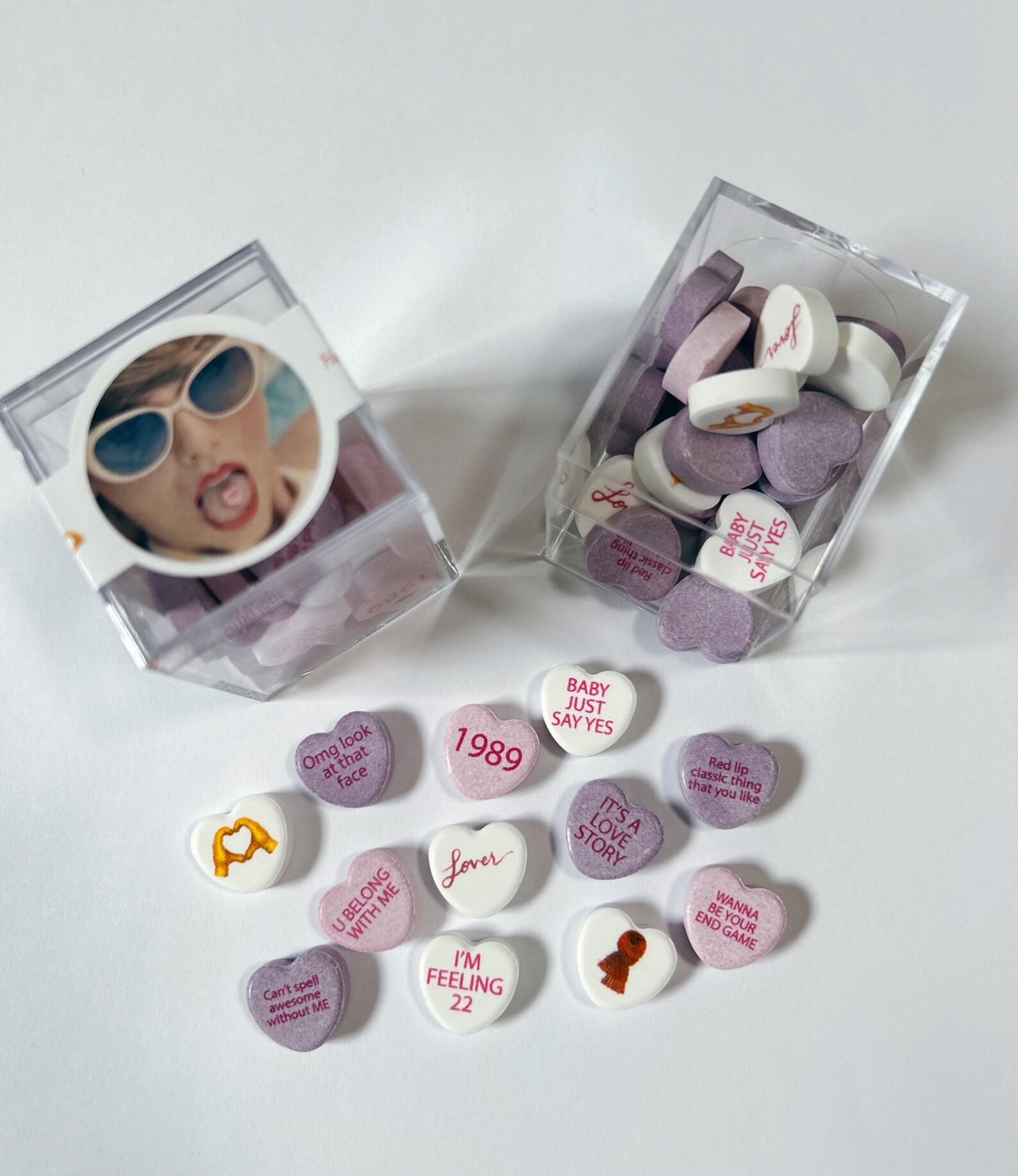 Taylor Swift Custom Candy Heart Cubes - Swiftie Party Favors, Valentine ...
