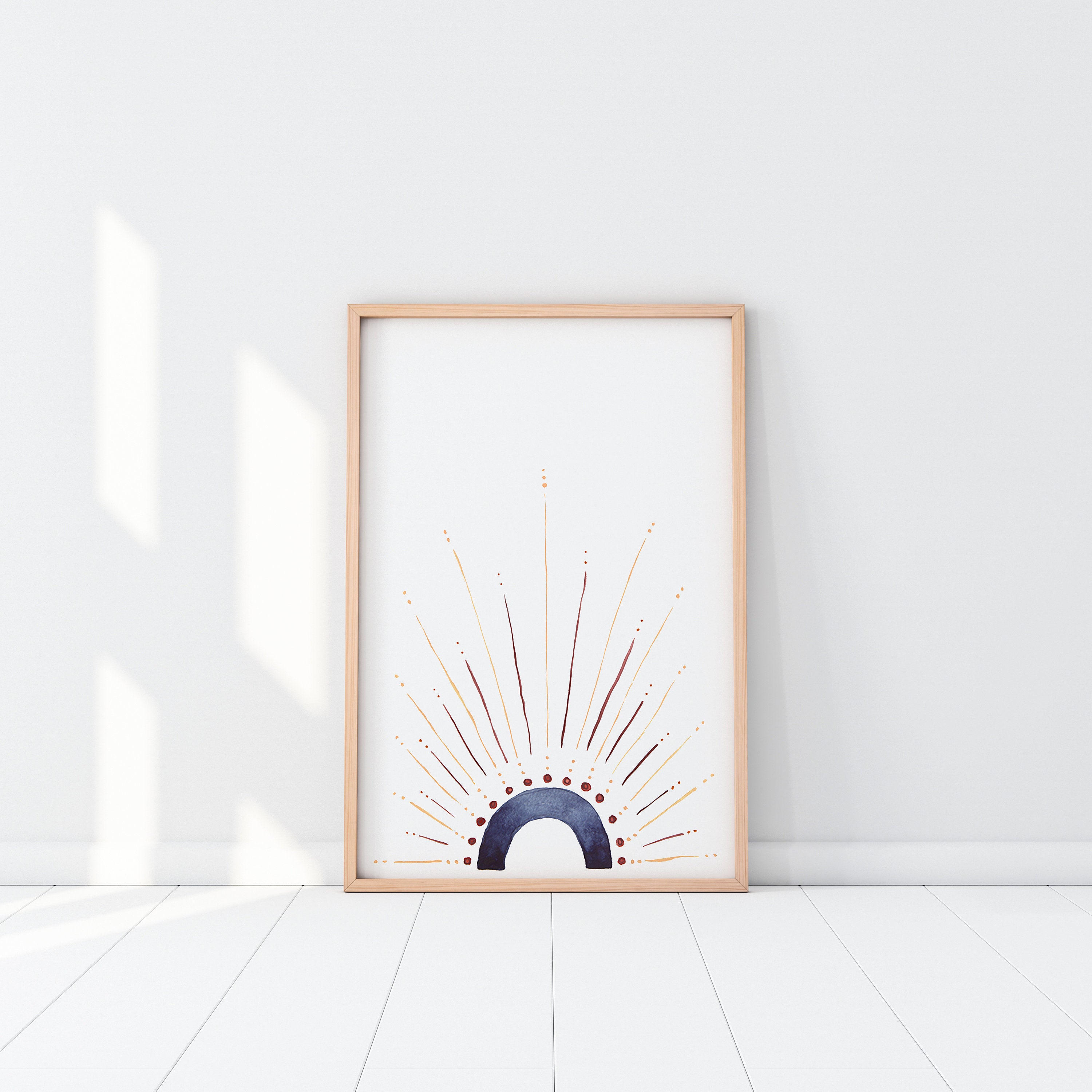 Digital Download, Sun Print, Sun Art, Line Art Print, Sunburst Print ...