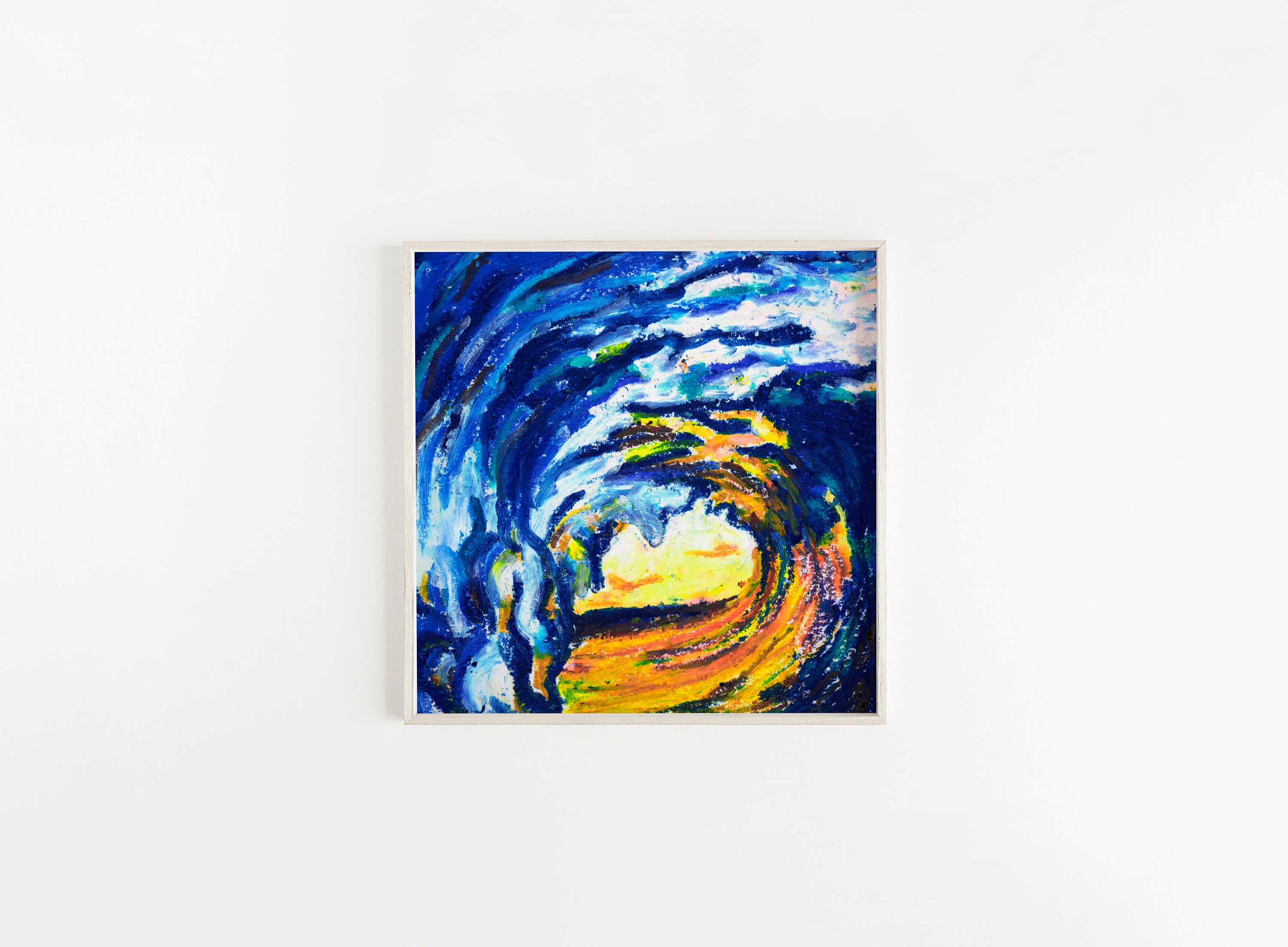 Wave Art, Wave Print, Surf Art, Blue Wave Print, Blue Wave, Abstract ...