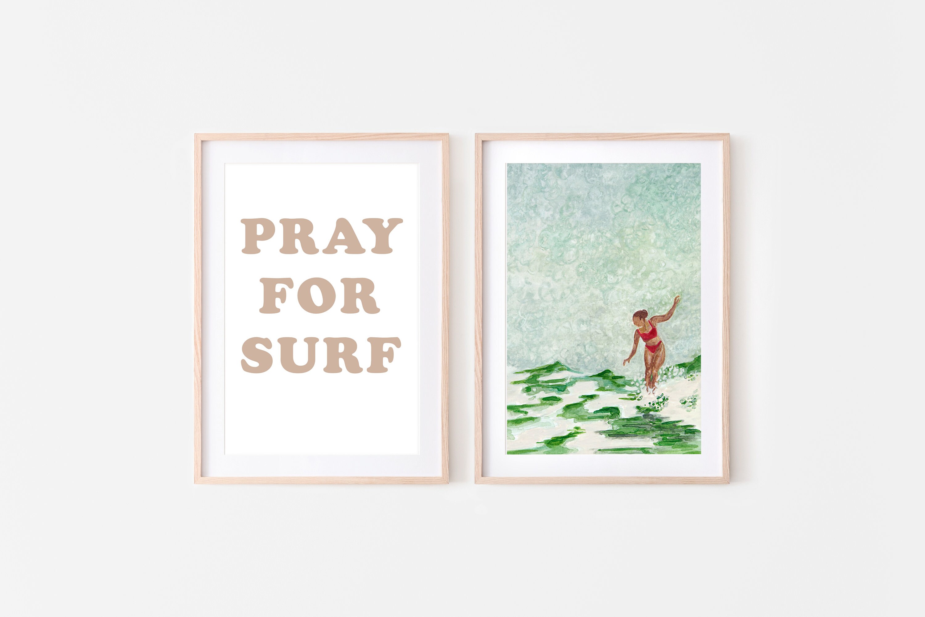 Pray for Surf Print, Surf Poster, Surf Wall Art, Surf Quote, Surf ...