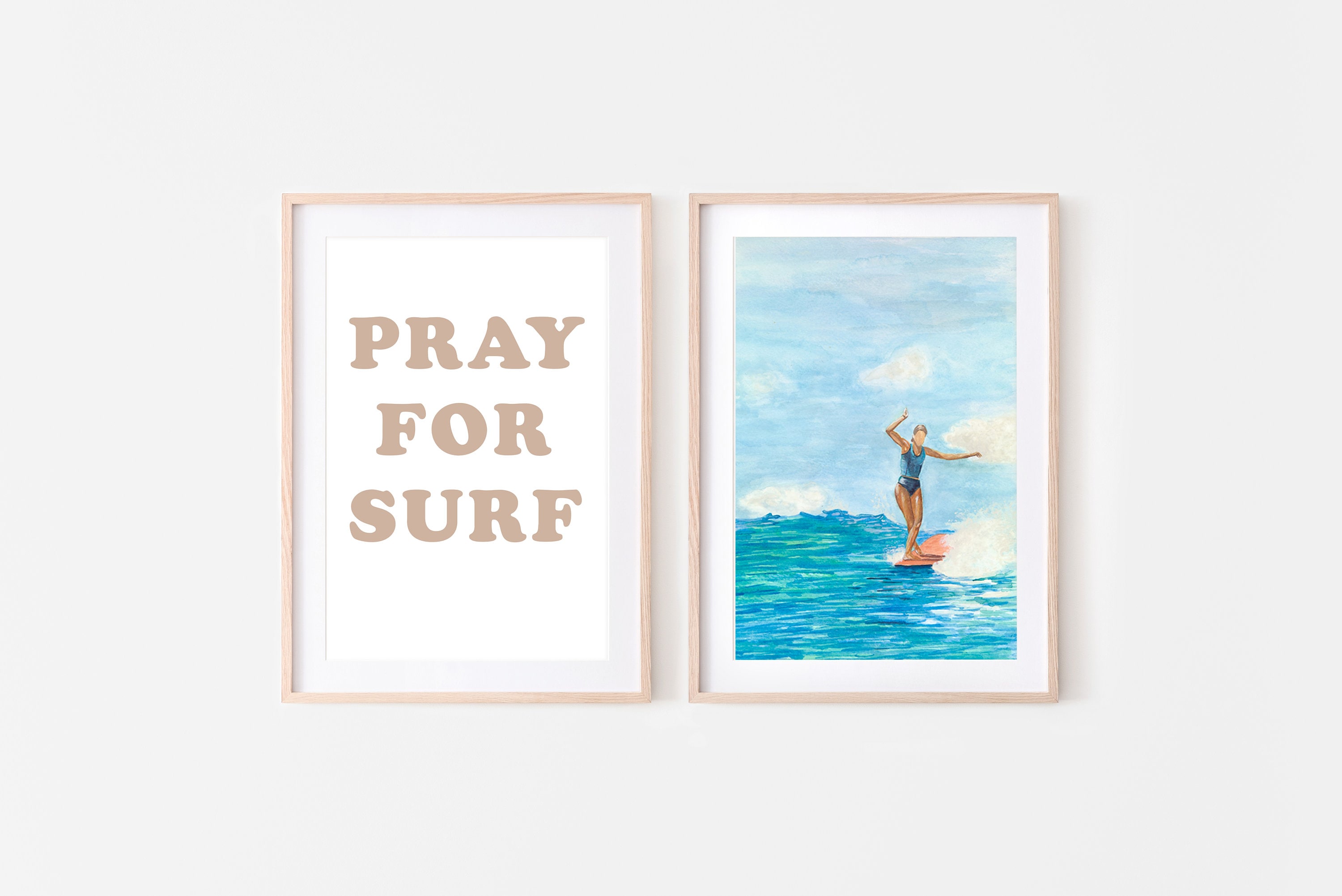Pray for Surf Print, Surf Poster, Surf Wall Art, Surf Quote, Surf ...