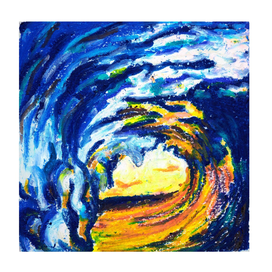 Wave Art Wave Print Surf Art Blue Wave Print Blue Wave - Etsy