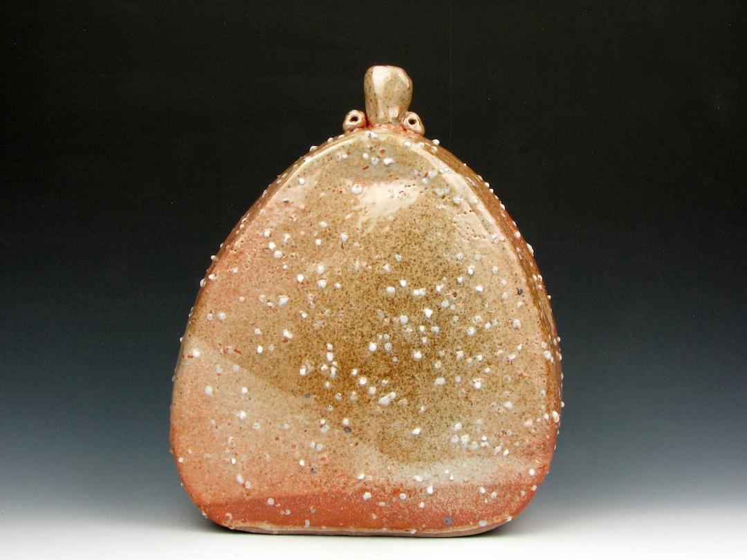 Extra Large Flask - Vase - With Feldspar Inclusions - 11" X 9" X 3 ...