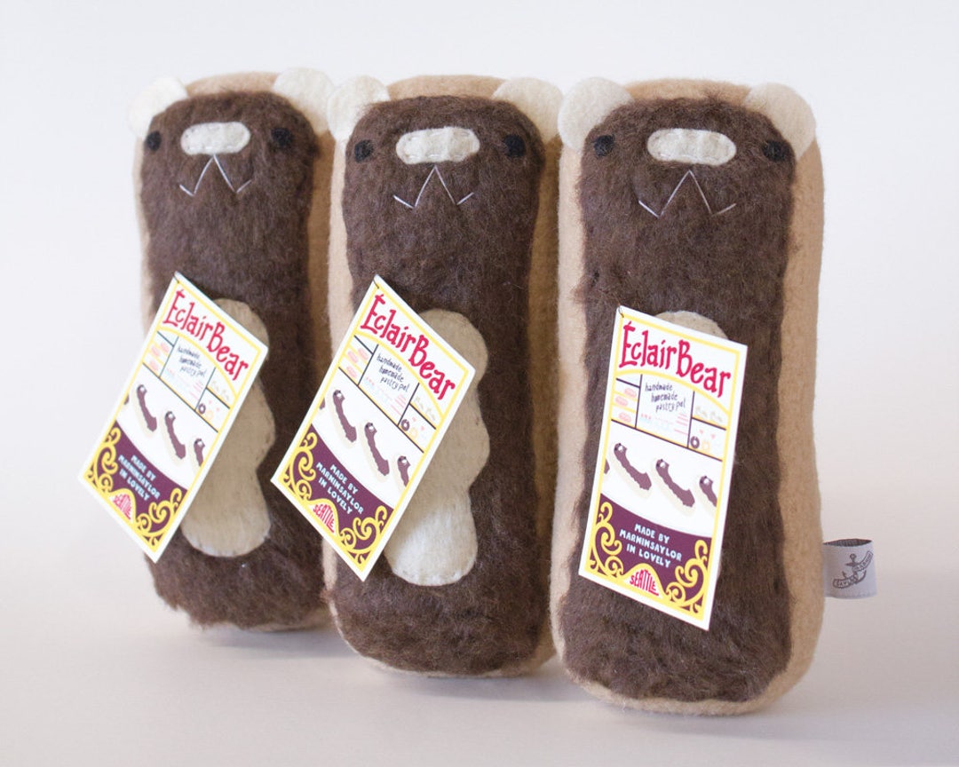 Mini Eclair Bear Handmade Plush Toy kawaii Plush, Plush Donut, Plush ...