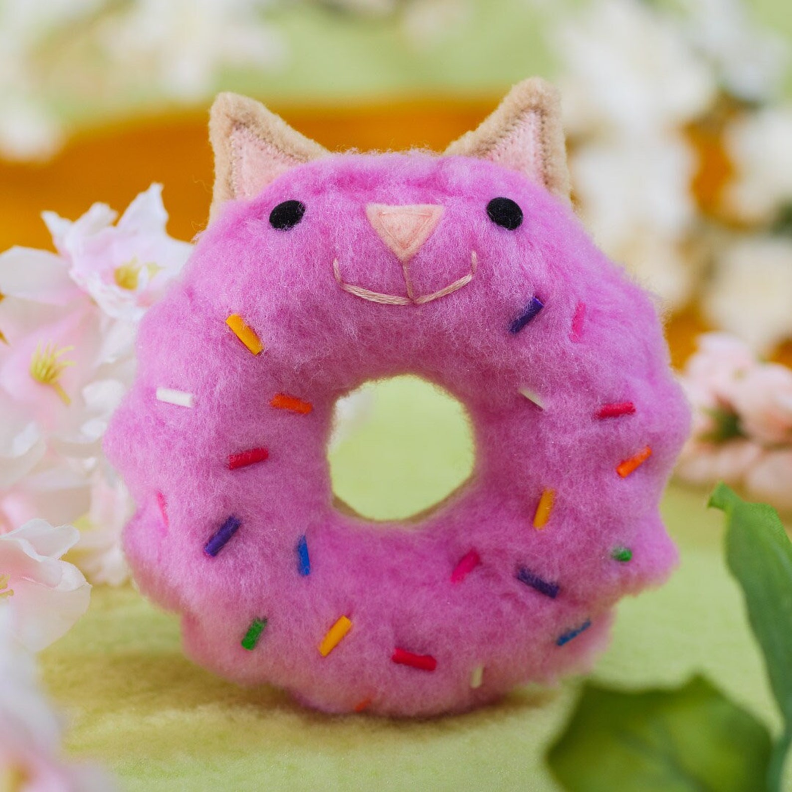 Mini Donut Cat Handmade Plush Toy Strawberry Furrrosted kawaii Plush ...