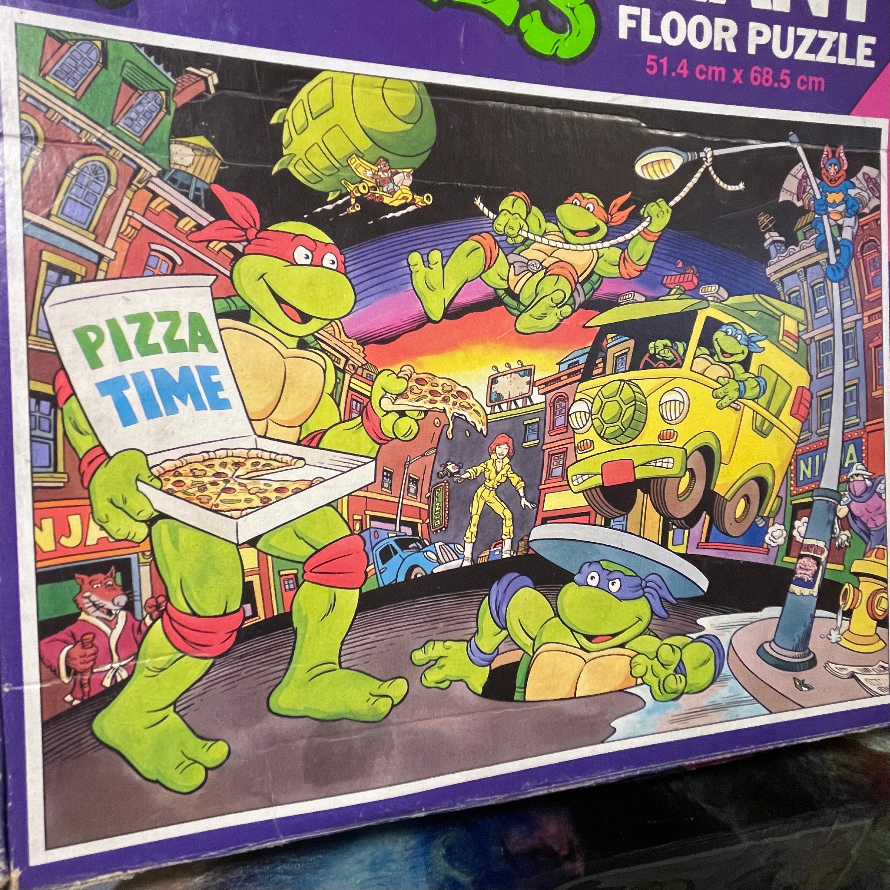 Teenage Mutant Ninja Turtles Jigsaw Puzzle Vintage 1989 TMNT Giant ...