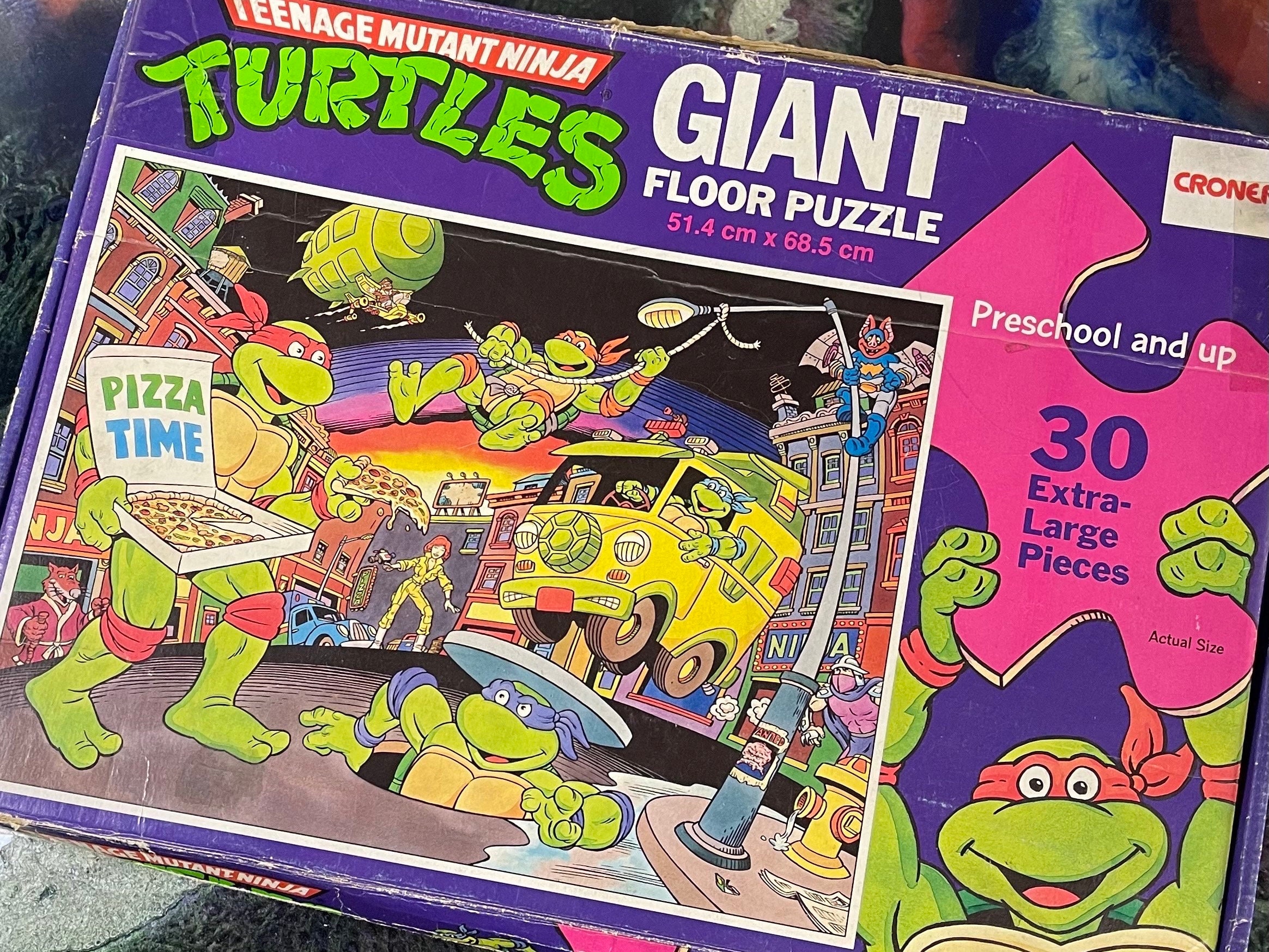 Teenage Mutant Ninja Turtles Jigsaw Puzzle Vintage 1989 TMNT Giant ...