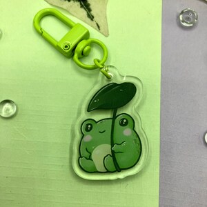 Mini Frog Acrylic Charm, Cute Frog Keychain - Etsy
