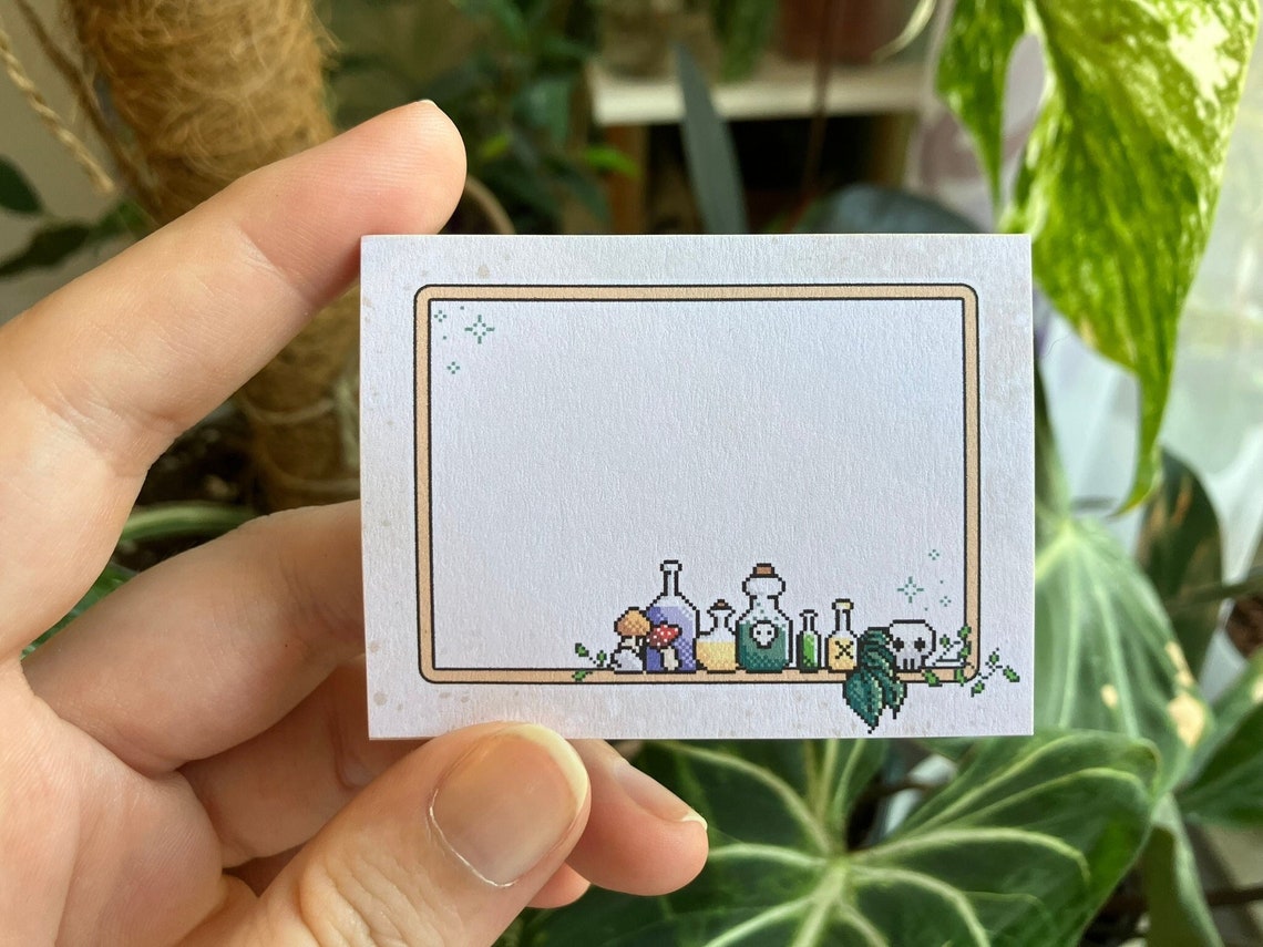Mini Potions Notepad, Handmade Note Pad, Memo Pad With 50 Pages for ...