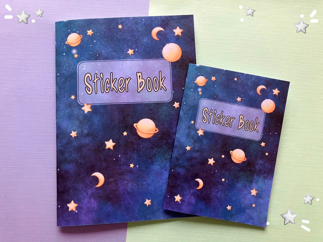 Reusable Blank Stickerbook Handmade Cute Galaxy Sticker Book - Etsy
