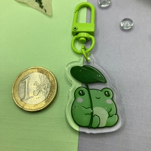 Mini Frog Acrylic Charm, Cute Frog Keychain - Etsy
