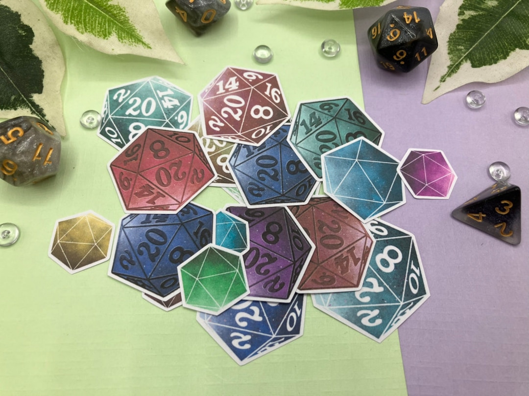 D20 Dice Sticker Pack - Etsy