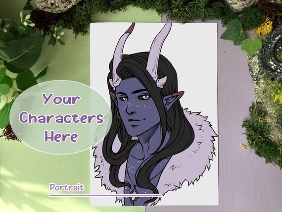 Custom Character Artwork One Character Portrait Simple - Etsy