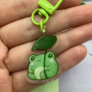 Mini Frog Acrylic Charm, Cute Frog Keychain - Etsy