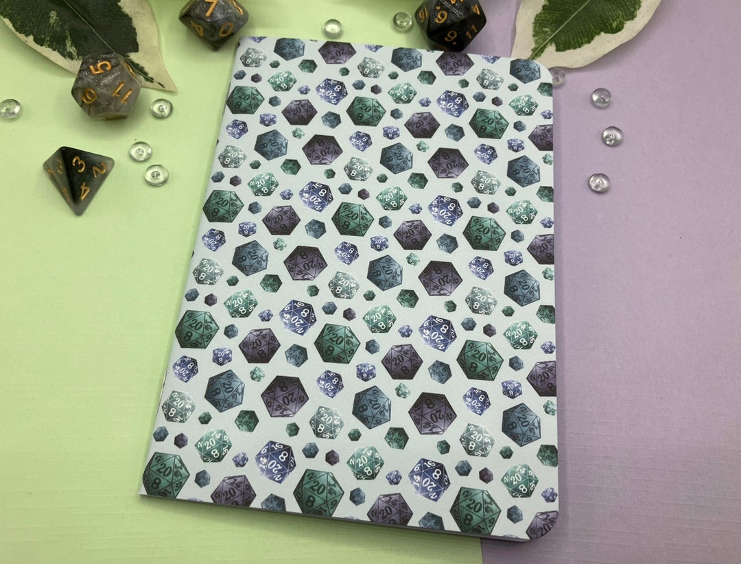 Cute Handmade Notebook, D20 Dice Notebook With 40 Pages for Notetaking ...