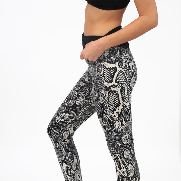 Snake Print Leggings - Etsy