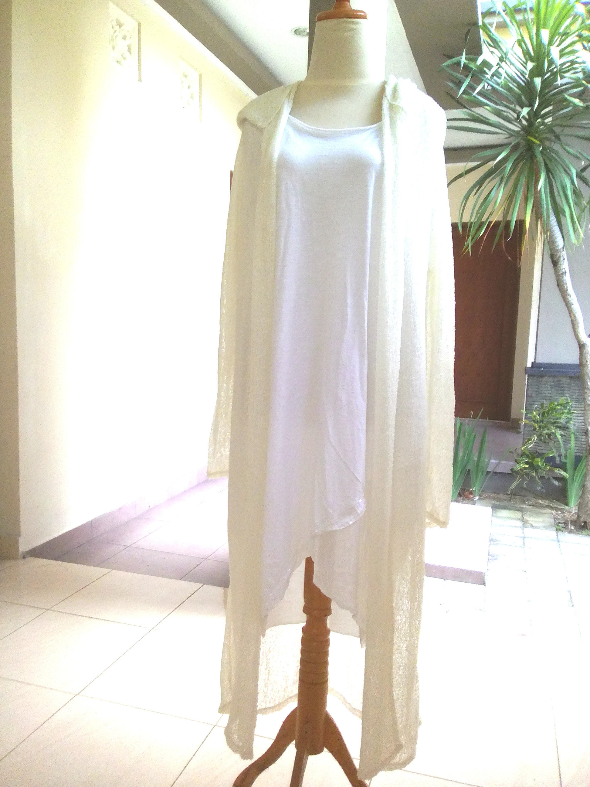 Langer Maxi Strickmantel offene Front mit Kapuze *HOODIE* Langer Damen ...