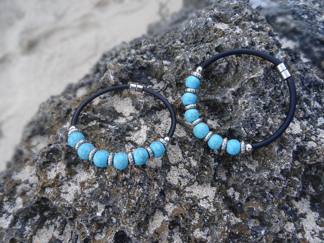 Bangle Turquoise Ball Bracelet Stone Balls Bracelet Arm Chain Magnetic ...