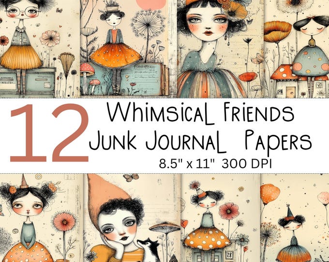 Ragdoll Zombies Halloween Junk Journal / Scrapbook Papers for Personal ...