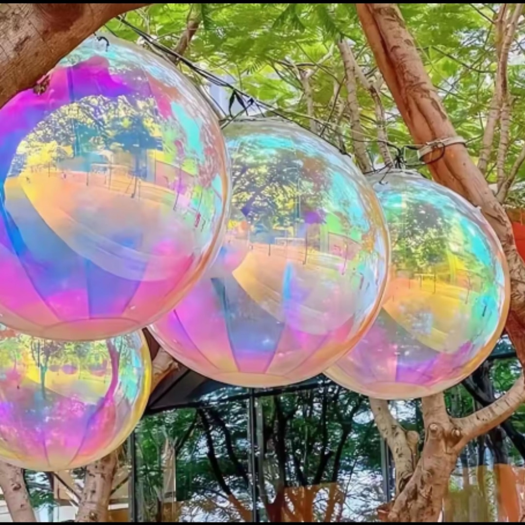 Large 4D Holographic Balloons: Rainbow Party Wedding Decorations - Etsy